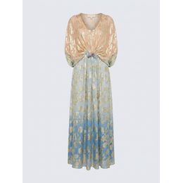Miss June Kleid 'Caftan Long Pastel' Damen Gr&ouml;&szlig;e 36/38 blau Sommerkleid