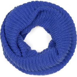 styleBREAKER Damen Strickschal "Unifarbener Feinstrick Loop", blau, Modisch, Obermaterial: 100% Polyacryl PAN., Modet&uuml;cher
