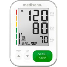 Medisana Oberarm-Blutdruckmessger&auml;t "BU 566", wei&szlig;, B:13,1cm H:3,2cm T:9,4cm, Blutdruckmessger&auml;te, Medizinprodukt, 2 Benutzer, je 199 Speicherungen,