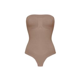 cfab Shapingbody 'Tr&auml;gerloser Bodysuit Sculpting Shapewear mit String' Damen Gr&ouml;&szlig;e L karamell