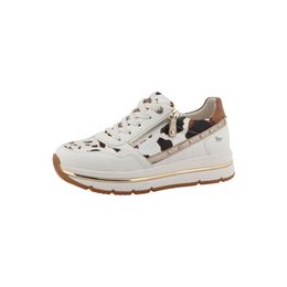 Mustang Sportlicher Schn&uuml;rschuh Damen Gr&ouml;&szlig;e 38 braun / wei&szlig; Sommerschuhe