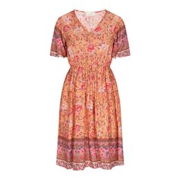 Gaya Kleid Damen Gr&ouml;&szlig;e 40 grau / orange / pink / wei&szlig; Sommerkleid