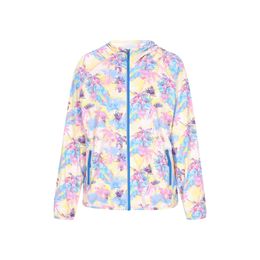 swirly Between-Season Jacket female size S Light blue / Purple / Rose / White