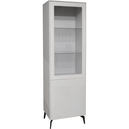 M&auml;usbacher Standvitrine M&Auml;USBACHER, B:61cm H:194cm T:42cm, grau, Schr&auml;nke, "Imola", M&auml;usbacher Vitrine mit Glas- und Holzt&uuml;r
