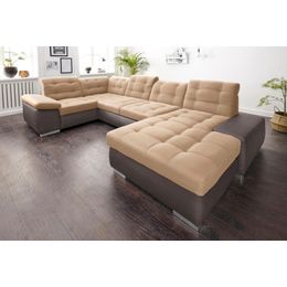 Sit & More Wohnlandschaft SIT & MORE, B:355cm H:75cm T:208cm, braun, Luxus-Microfaser (Variante 2: 90% Polyester, 10% Polyamid);Flachgewebe (100%