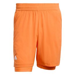 Adidas Performance Sportshorts 'TENNIS CLIMACOOL SHORTS & INNER SHORTS' Herren Gr&ouml;&szlig;e S orange / wei&szlig;