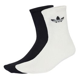 adidas originals Socks 'Fluffy Crew Sock 2 Pairs' female size 46/48 Black / White