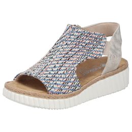 Rieker Sandals female size 43 Cream / Blue / Olive / Light red
