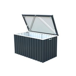 Vcm Aufbewahrungsbox "Metall Garten Ger&auml;tebox Kiste Kissenbox 585 L", 1 Stk., B/H/T: 134cm x 73cm, schwarz, Aufbewahrungsboxen