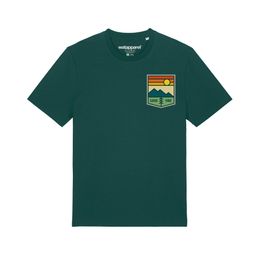 Watapparel Shirt 'Good Vibe' Herren Gr&ouml;&szlig;e M gelb / dunkelgr&uuml;n / orange / rot