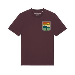 Watapparel T-Shirt ' Good Vibe ' Herren Gr&ouml;&szlig;e L mischfarben / dunkelrot