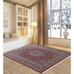 Orientteppich OTTO HOME, B:140cm H:12mm L:200cm, rot, Schurwolle, Teppiche, "BB Oriental, handgekn&uuml;pft", reine Wolle, orientalisches Design, mit