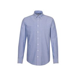 Seidensticker Herren Businesshemd "X-Slim", blau, Gr. 44, unifarben, 100% Baumwolle, Hemden, X-Slim 1/1 Button-Down-Kragen Uni