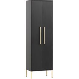 Midischrank Schildmeyer, B:46,2cm H:154,7cm T:30,1cm, schwarz, FSC-zertifizierter Holzwerkstoff, Badezimmer, Schr&auml;nke, "Sarah", Solide Verarbeitung -