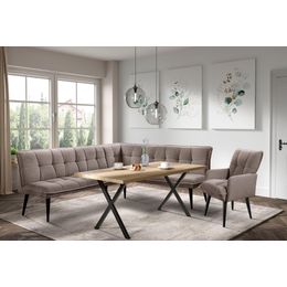 Essbank, B:260cm H:94cm T:201cm, braun, exxpo - SOFA FASHION, K&uuml;che, Sitzb&auml;nke, "Mocca Essbank, Sitzbank", hoher Sitzkomfort, bequem und elegant,
