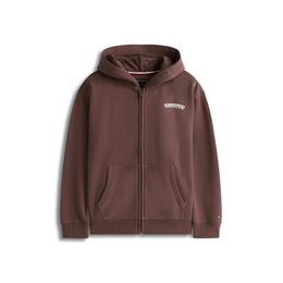 Tommy Hilfiger Sweatjacke Jungen Gr&ouml;&szlig;e 80 braun / wei&szlig;