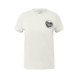 QS T-Shirt Damen Gr&ouml;&szlig;e M creme / schwarz