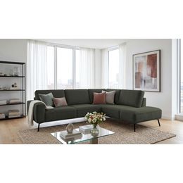 Ecksofa OTTO HOME, B:260cm H:85cm T:208cm, gr&uuml;n, 90% polyester, 10% nylon, Wohnzimmer, Sofas, "Vosby", 260 cm, Chenille, mit dekorativer Kedernaht,