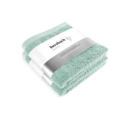 Herzbach Home Handt&uuml;cher Pura, im 2er Set, Fl&auml;chengewicht 550 gsm Herren Gr&ouml;&szlig;e 50x100 cm mint