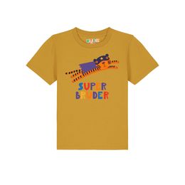 Watabout.kids T-Shirt 'Tiger Superbruder' Jungen Gr&ouml;&szlig;e 134/146 ocker / mischfarben