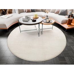 Teppich, H:20mm &Oslash;:200cm, beige, OCI DIE TEPPICHMARKE, Polypropylen, Wohnzimmer, Teppiche, "BELLEVUE, auch als L&auml;ufer und in Rund", hochwertiger