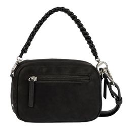Gabor Damen Handtasche "Belene", schwarz, Polyurethan, clean, gepflegt, unifarben, Taschen, aus weichem Nubukimtiat mit geflochtenen Henkel &