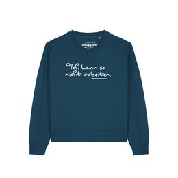 Watapparel Sweatshirt Damen Gr&ouml;&szlig;e M petrol / wei&szlig;