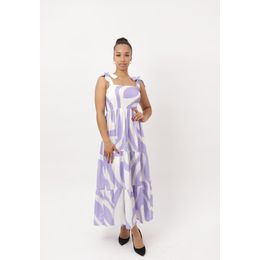Elara Kleid Damen Gr&ouml;&szlig;e 42 lavendel / wei&szlig; Sommerkleid