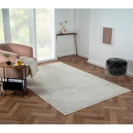 MyFlair Teppich &raquo;My Heaven, LAGERR&Auml;UMUNG&laquo; rechteckig 10 mm H&ouml;he Kurzflor, Scandi-Look, besonders weich durch Microfaser, mit Fransen bunt Polyester B : 160cm 