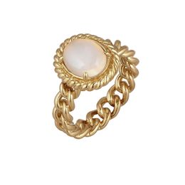 Elli Premium Ring Damen Gr&ouml;&szlig;e 58 gold / perlwei&szlig;