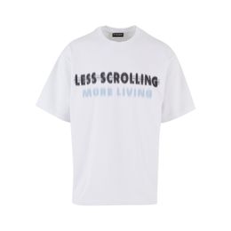 2Y STUDIOS Herren T-Shirt "2Y Studios Herren 2Y Less Scrolling Oversize Tee"wei&szlig;, Gr. M, bedruckt, 100% Baumwolle, Shirts