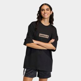 Damen T-Shirt "AOP", schwarz, Gr. XS, adidas originals, Obermaterial: 100% Baumwolle, Shirts