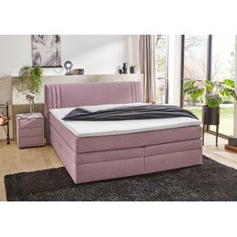 Jockenh&ouml;fer Boxspringbett, B:194cm L:217cm, rosa, JOCKENH&Ouml;FER GRUPPE, Bezug: 100% Polyester;Topper und Matratzenspiegel: 100% Polyester, Komplettbetten,