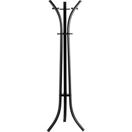 Garderobenst&auml;nder HAKU, H:177cm &Oslash;:45cm, schwarz, Schlafzimmer, Garderobenst&auml;nder, "Kleiderst&auml;nder, Standgarderobe", freiform - aus Metall Schwarz -
