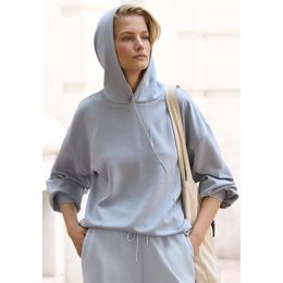 Copenhagen Studios Kapuzenpullover 'CopenhagenAthleisure' blau Gr. 32/34 f&uuml;r Damen. Mit Logodruck. Bequem. Nachhaltig.