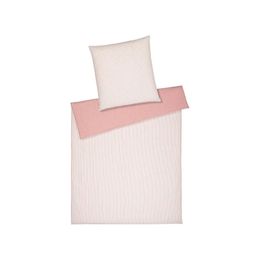 Elegante Bettw&auml;sche Bold in wassermelone | Gr.: 135-x-200-plus-80-x-80-cm