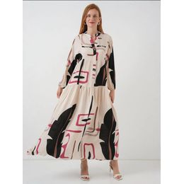 Bigdart Kleid Damen Gr&ouml;&szlig;e 46 hellbeige / marine / braun Sommerkleid