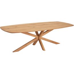 Esstisch OMG DESIGN, B:160cm H:77cm T:92cm, braun, Tische, "Nottingham", Eiche Massivholz, mit Spider-Gestell