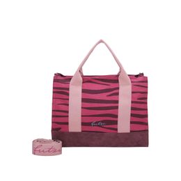 Damen Shopper "Canvas Tote Bag", Fritzi aus Preussen, rosa, 55% Baumwolle, 45% Polyester, Taschen, mit Zebra-Muster