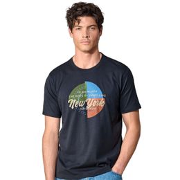 Casamoda Herren T-Shirt "Casamoda T-Shirt uni", blau, Gr. M, 100% Baumwolle, Shirts