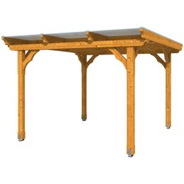 Skan Holz Holzpavillon SKANHOLZ, braun, Garten, Pavillons, "Marseille", BxTxH: 327x350x236 cm, inkl. Aufschraubstutzen