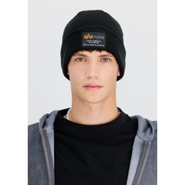 Damen Skim&uuml;tze "Crew Beanie", schwarz, Alpha Industries, Obermaterial: 100% Polyacryl, M&uuml;tzen