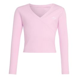 adidas originals Shirt 'SLIM MINI RIB WRAP LONGSLEEVE' girl size 164 Rose