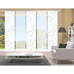 Vision S Schiebegardine &raquo;AINUR 5er SET&laquo; Paneelwagen 5 Stk. tlg. Schiebevorhang Digidruck 5er Set AINUR grau Polyester 260cm, Paneelwagen, 60cm