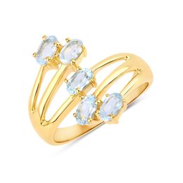 Rafaela Donata Ring Damen Gr&ouml;&szlig;e 50 hellblau / gold