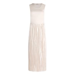 Vera Mont Basic-Kleid mit Plissee Damen Gr&ouml;&szlig;e 42 wei&szlig; Sommerkleid
