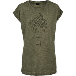 Mister Tee T-Shirt Damen Gr&ouml;&szlig;e M oliv / schwarz