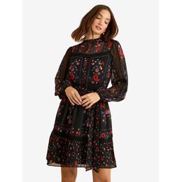 Love & Roses Kleid Damen Gr&ouml;&szlig;e 48 blau / gelb / rot / schwarz Sommerkleid