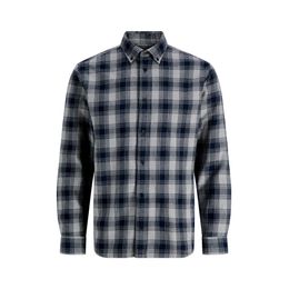Jack & Jones JACK & JONES Button Up Shirt 'JPRBluharvey' male size S Dark blue / Light grey