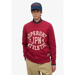 Superdry & Co Sweatshirt Herren Gr&ouml;&szlig;e XL ecru / rubinrot